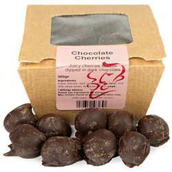Rich Juicy Cherries Dipped in Dark Chocolate - 100g packs