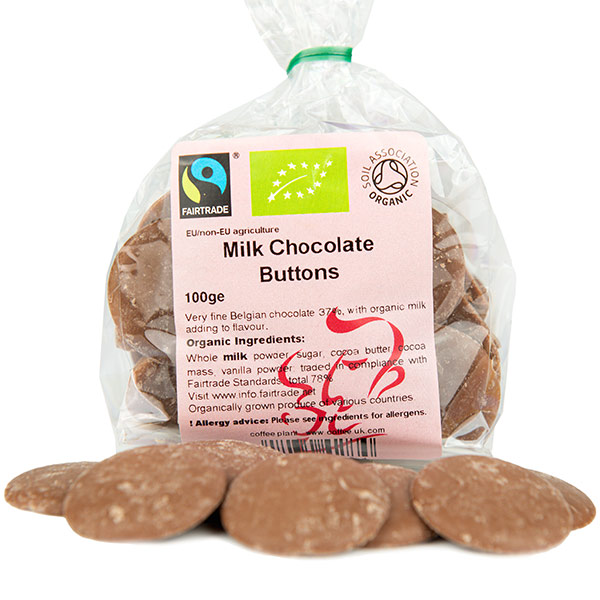 Organic Fairtrade Belgian Milk Chocolate Buttons